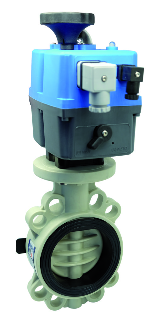 PP-H electric PROFLOW® T butterfly valve - EFFAST