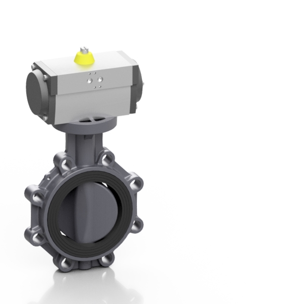 PVC-U valvola a farfalla PROFLOW® P pneumatica | EFFAST